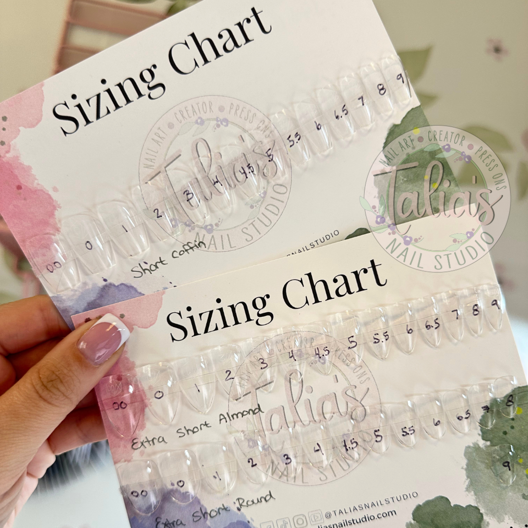Press on Sizing Chart – Talia's Nail Studio